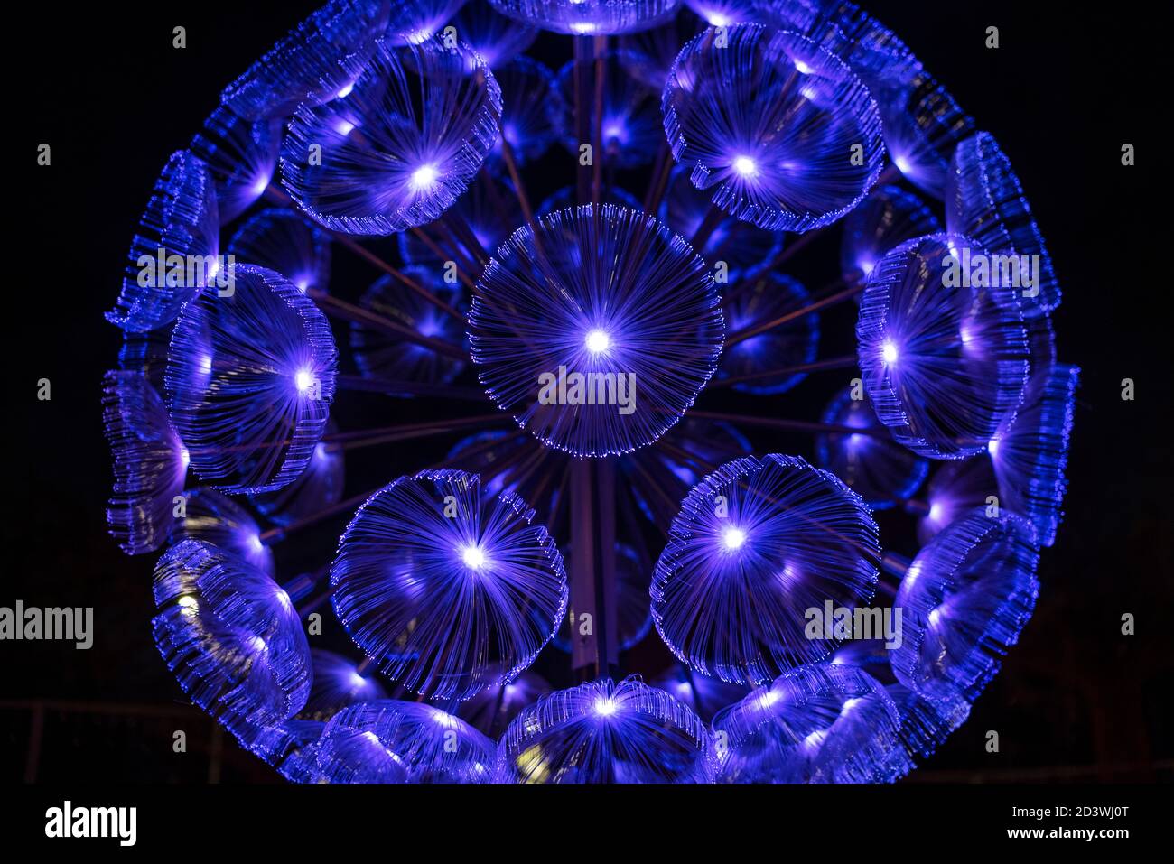 decorative fiber optics lights on dark background Stock Photo - Alamy