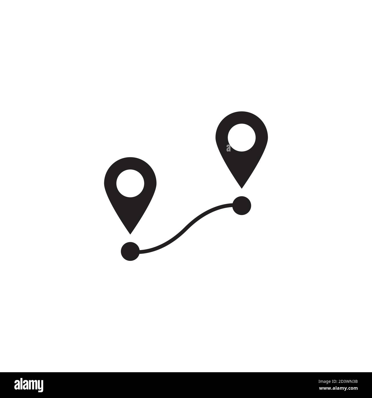 Route icon, vector isolated illustration Stock Vector Image & Art - Alamy