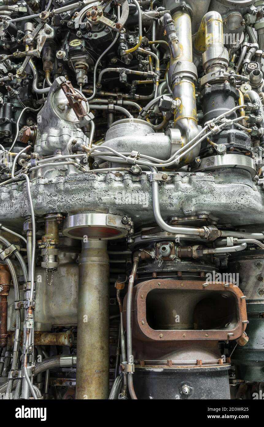 detail of a turbofan aircraft engine Stock Photo - Alamy