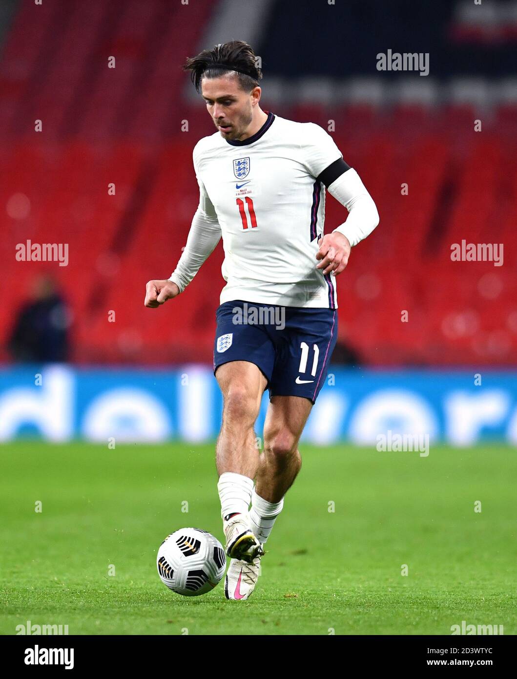 England's Jack Grealish in action during the international friendly ...