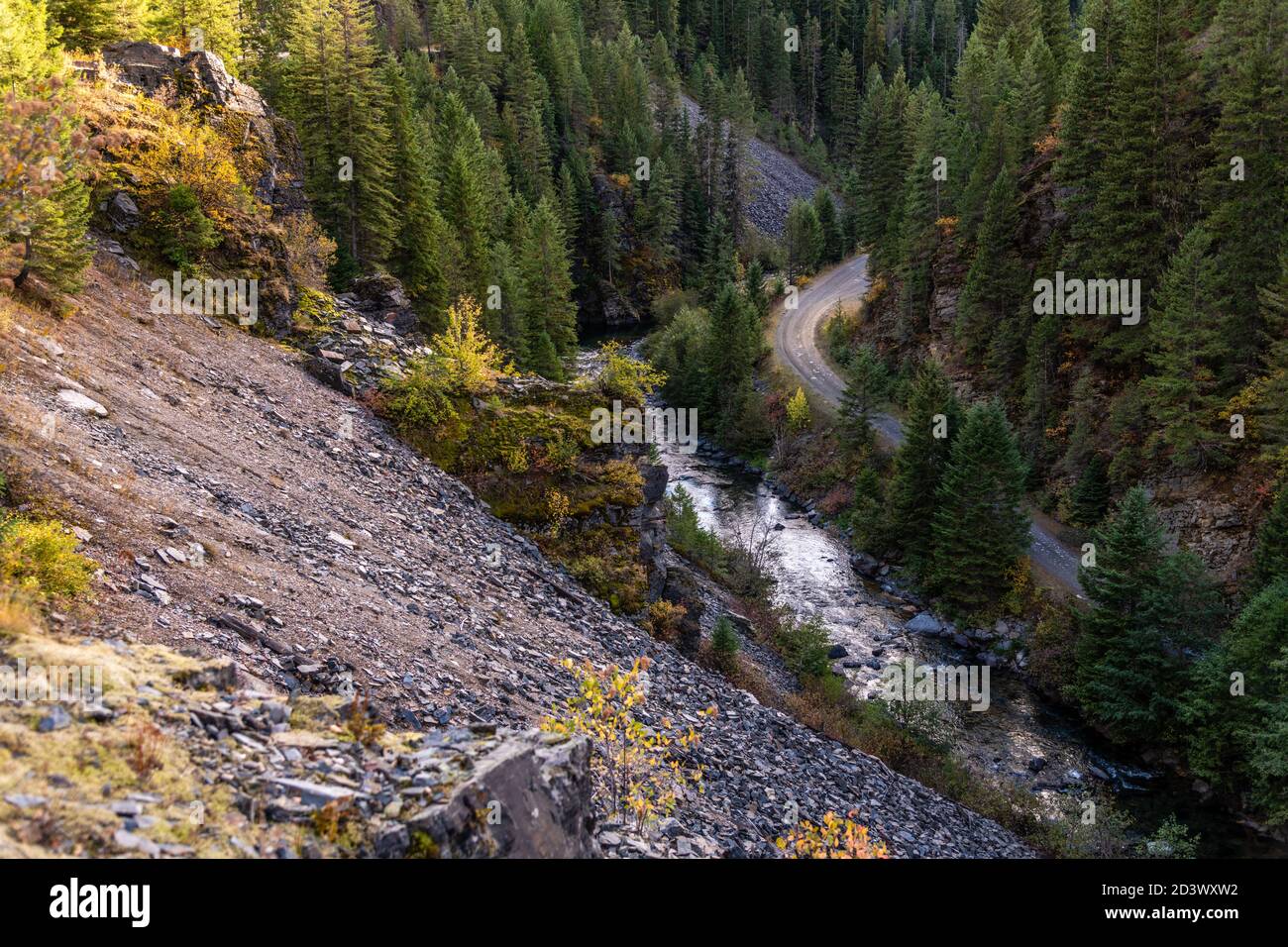 North Fork Of The Saint Joe River On Moon Pass. Wallace, Idaho Stock ...