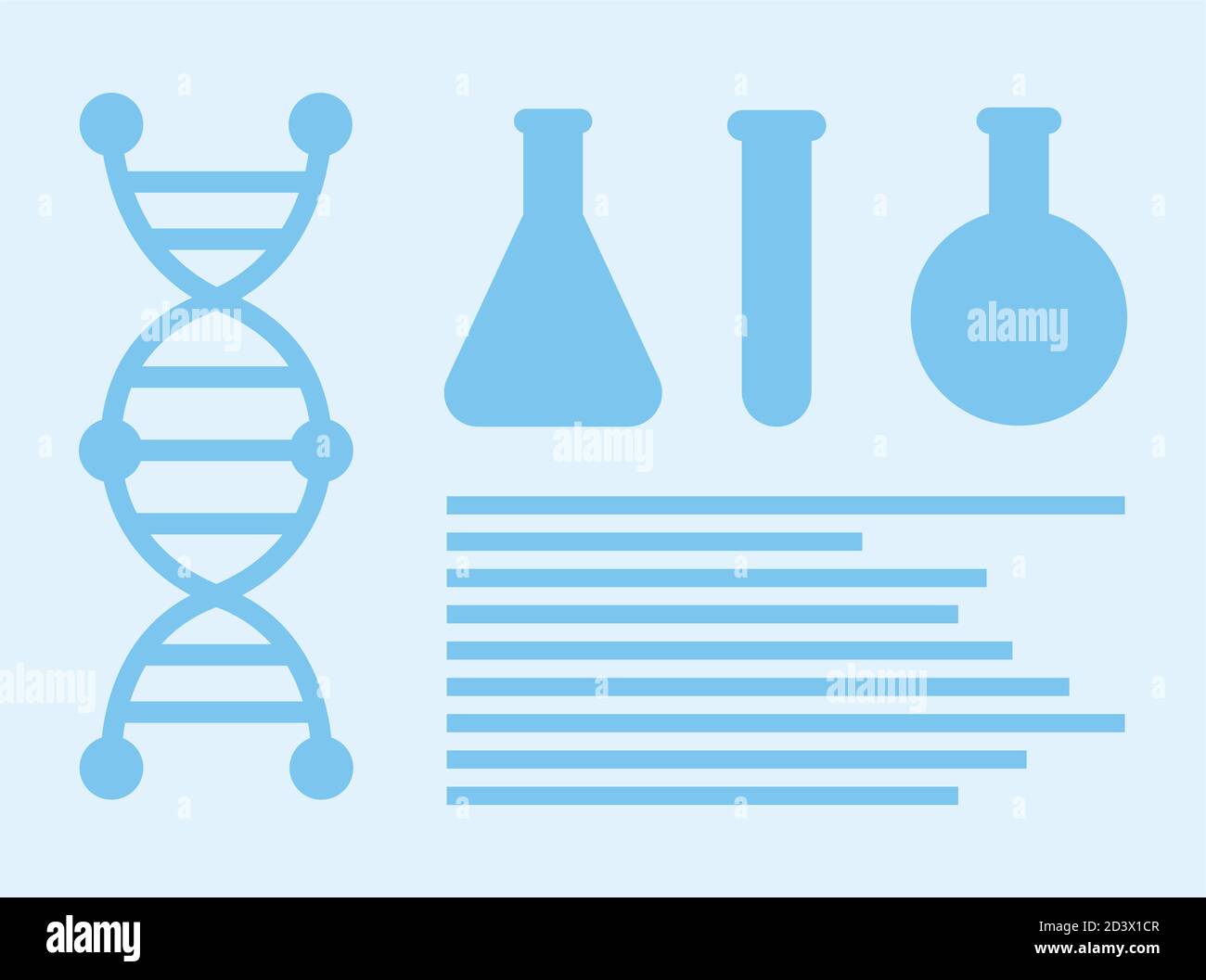 chemistry flasks tube and dna design, science and laboratory theme ...