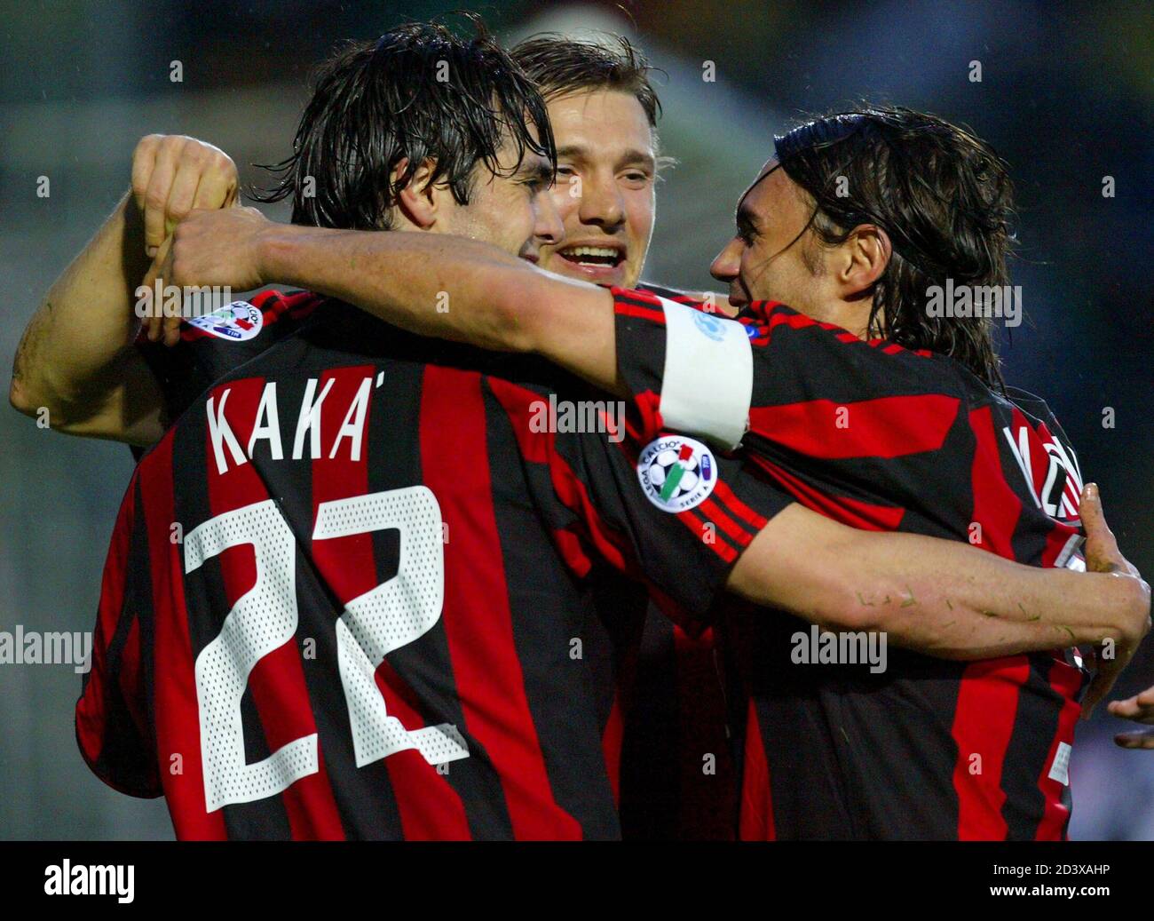 Ac milans paolo maldini and andriy shevchenko hi-res stock photography ...