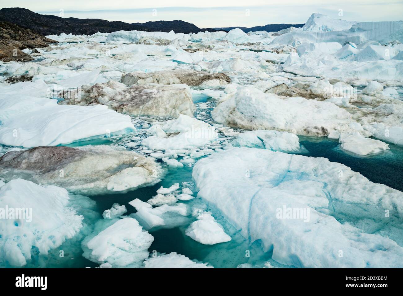 Climate Change. Iceberg afrom glacier in arctic nature landscape on ...