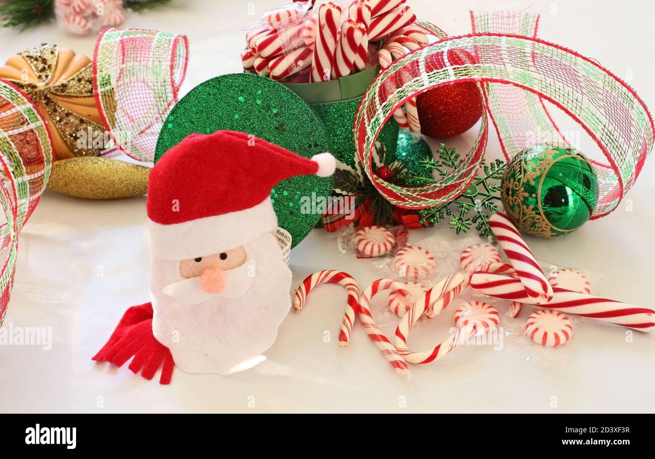 Christmas holiday candy variety Stock Photo - Alamy