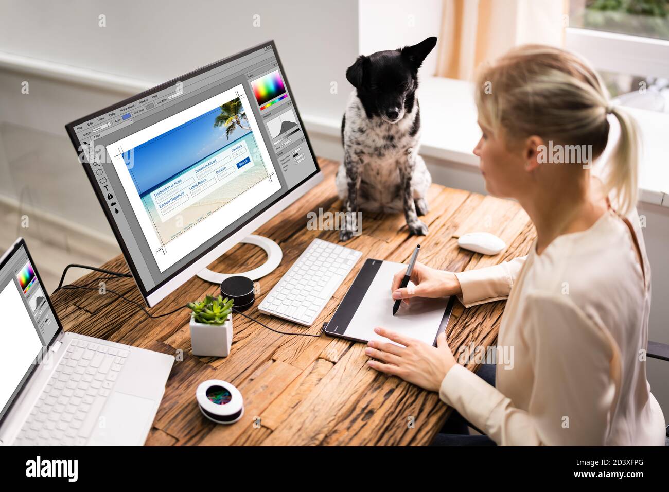 Web Designer Working