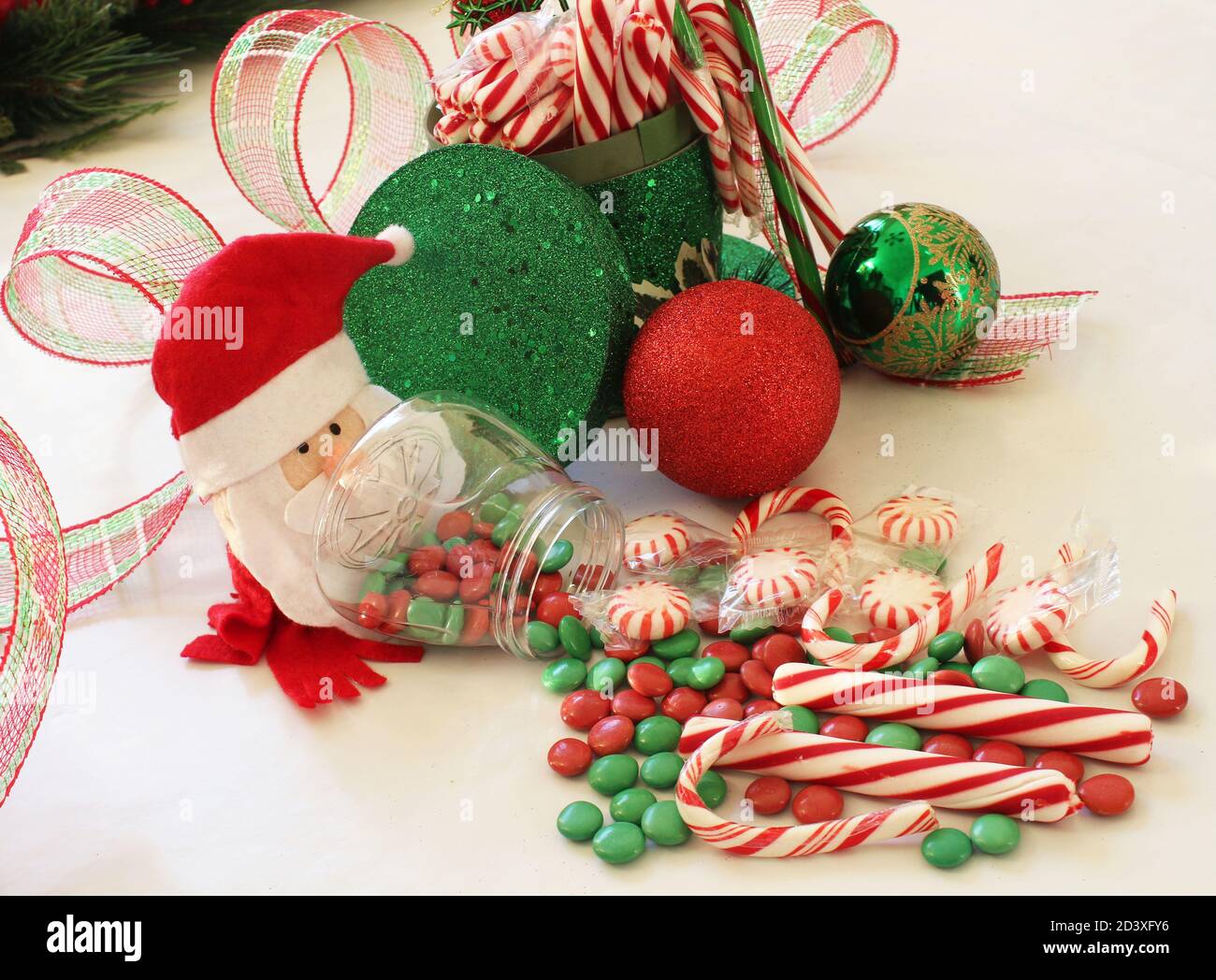 Christmas holiday candy variety Stock Photo - Alamy