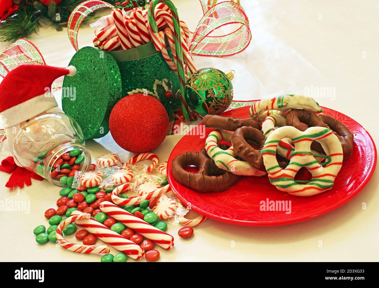 Christmas holiday candy variety Stock Photo - Alamy