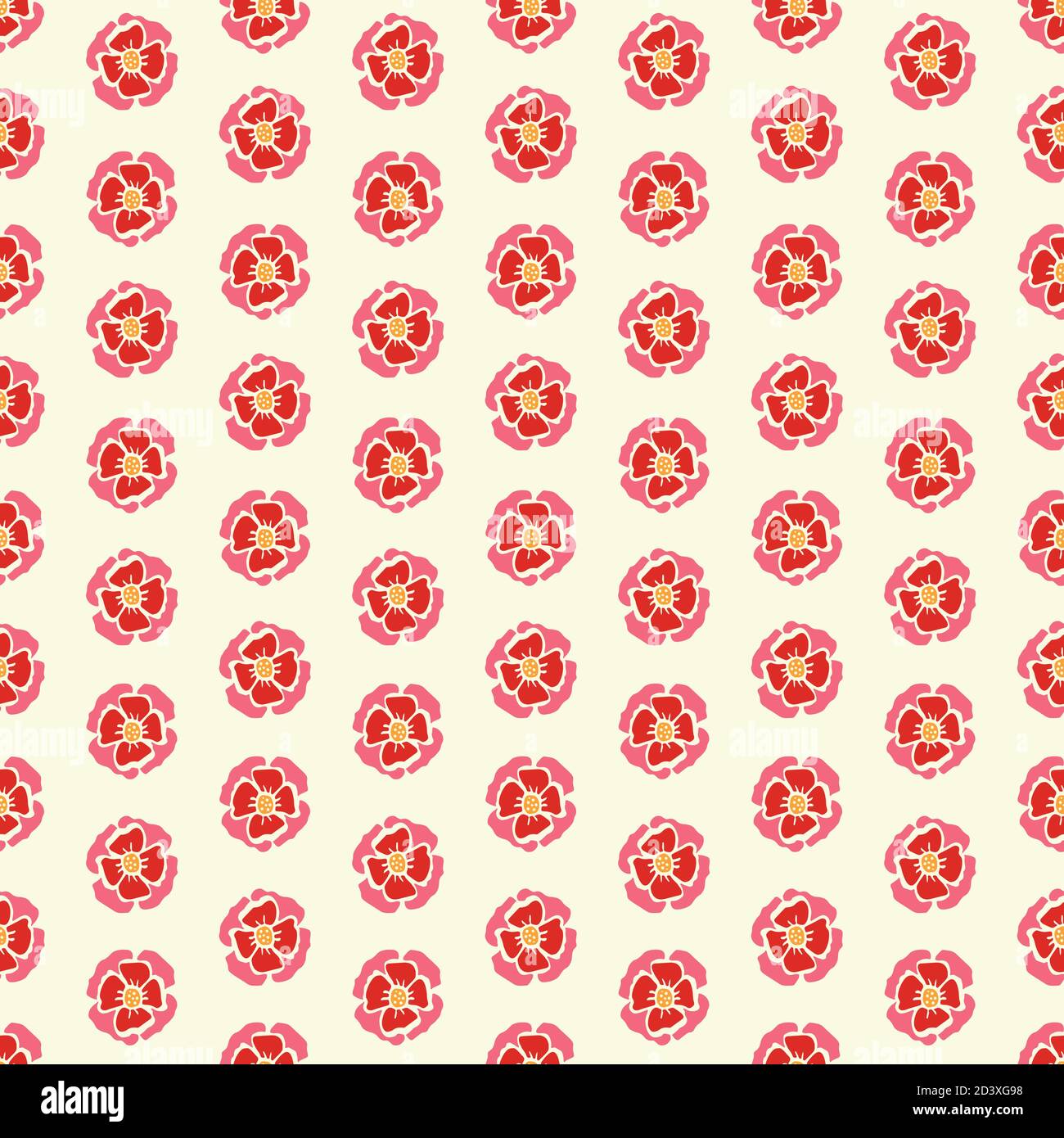 Geometric red rose pattern hi-res stock photography and images - Alamy