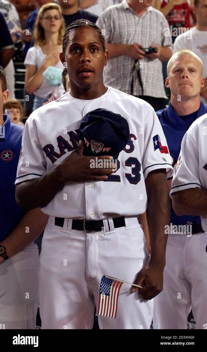 American fans during the national anthem hi-res stock photography and ...