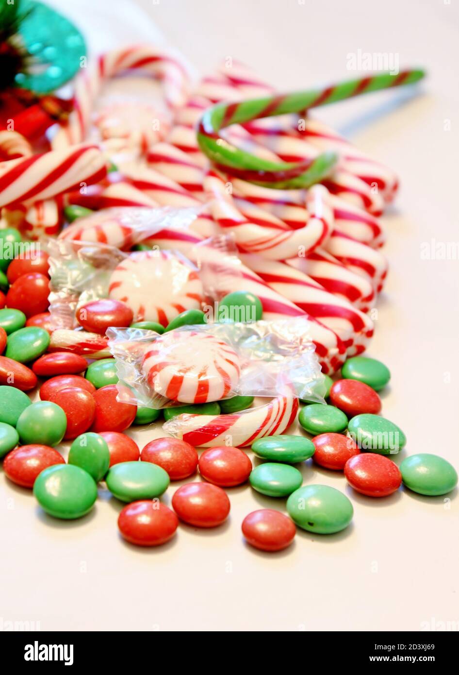 Christmas holiday candy variety Stock Photo - Alamy