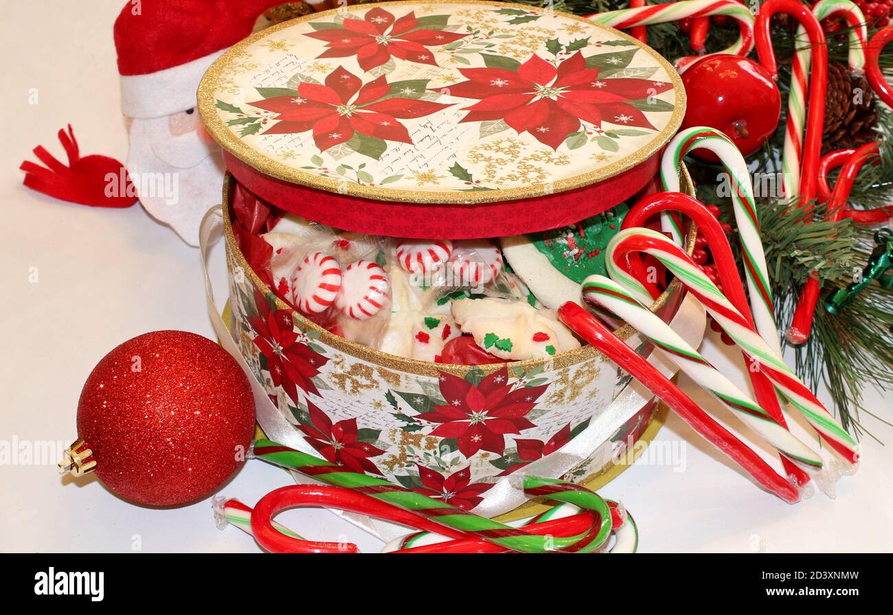Christmas holiday candy variety Stock Photo - Alamy