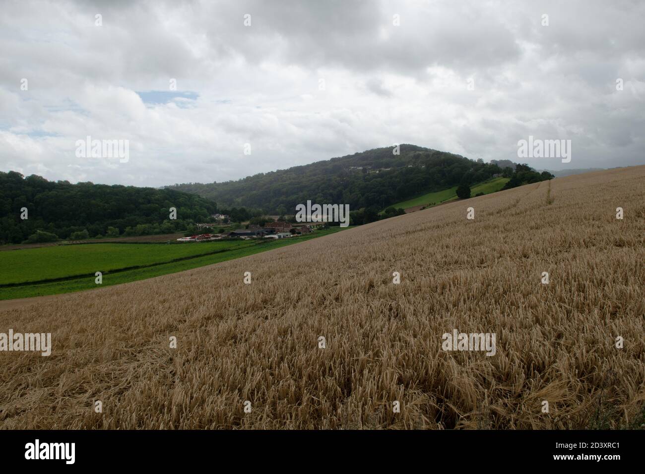 Brooding clouds in the Wye Valley at Kerne Bridge, Herefordshire, UK ...