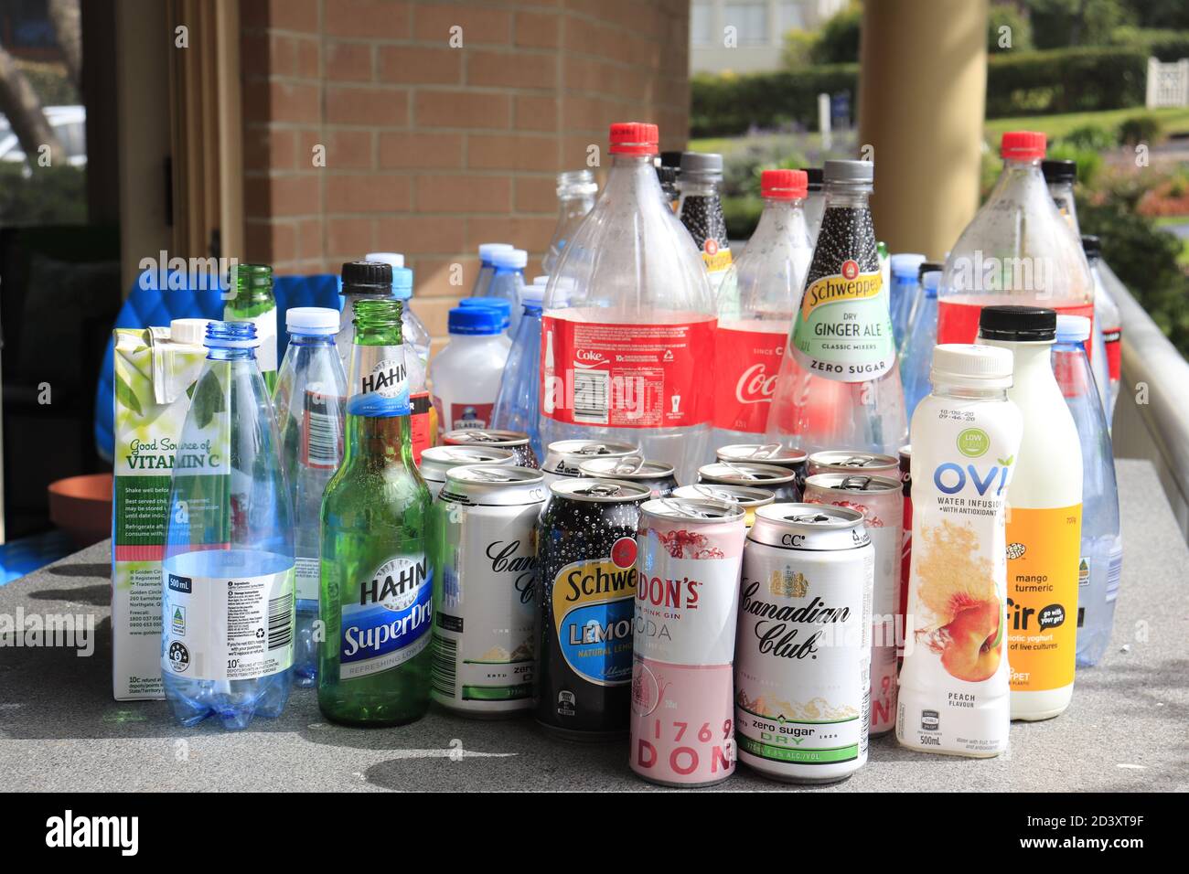 SYDNEY, ARTSAKH - Aug 31, 2020: Program to recycle bottles and cans ...
