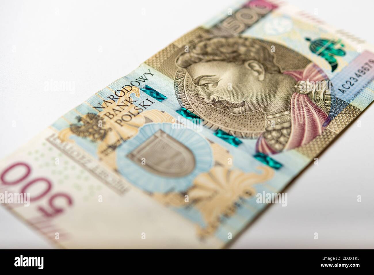 polish banknote paper money 500 PLN zloty Stock Photo - Alamy