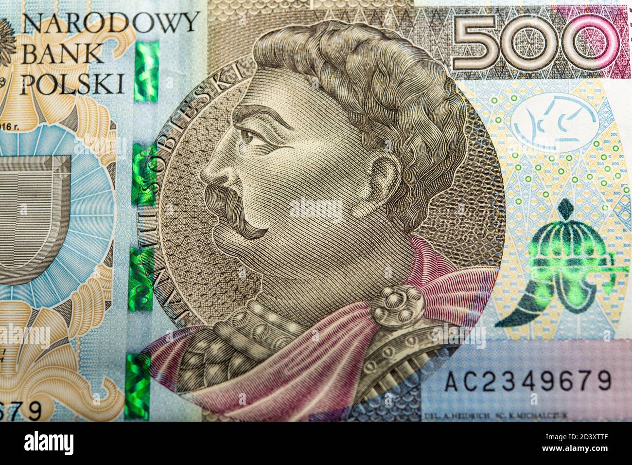 polish banknote paper money 500 PLN zloty Stock Photo - Alamy