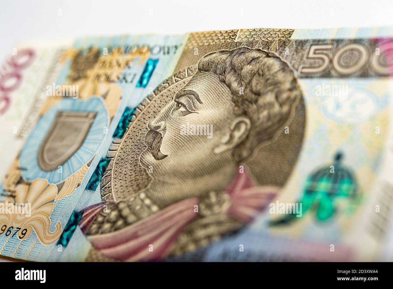 polish banknote paper money 500 PLN zloty Stock Photo - Alamy