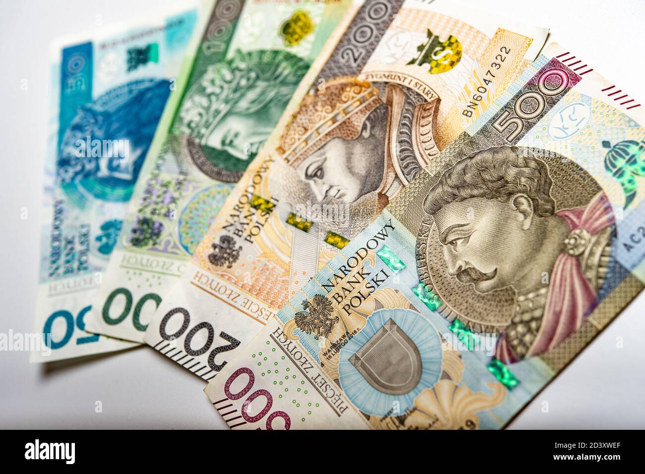 polish paper money or banknotes Stock Photo - Alamy