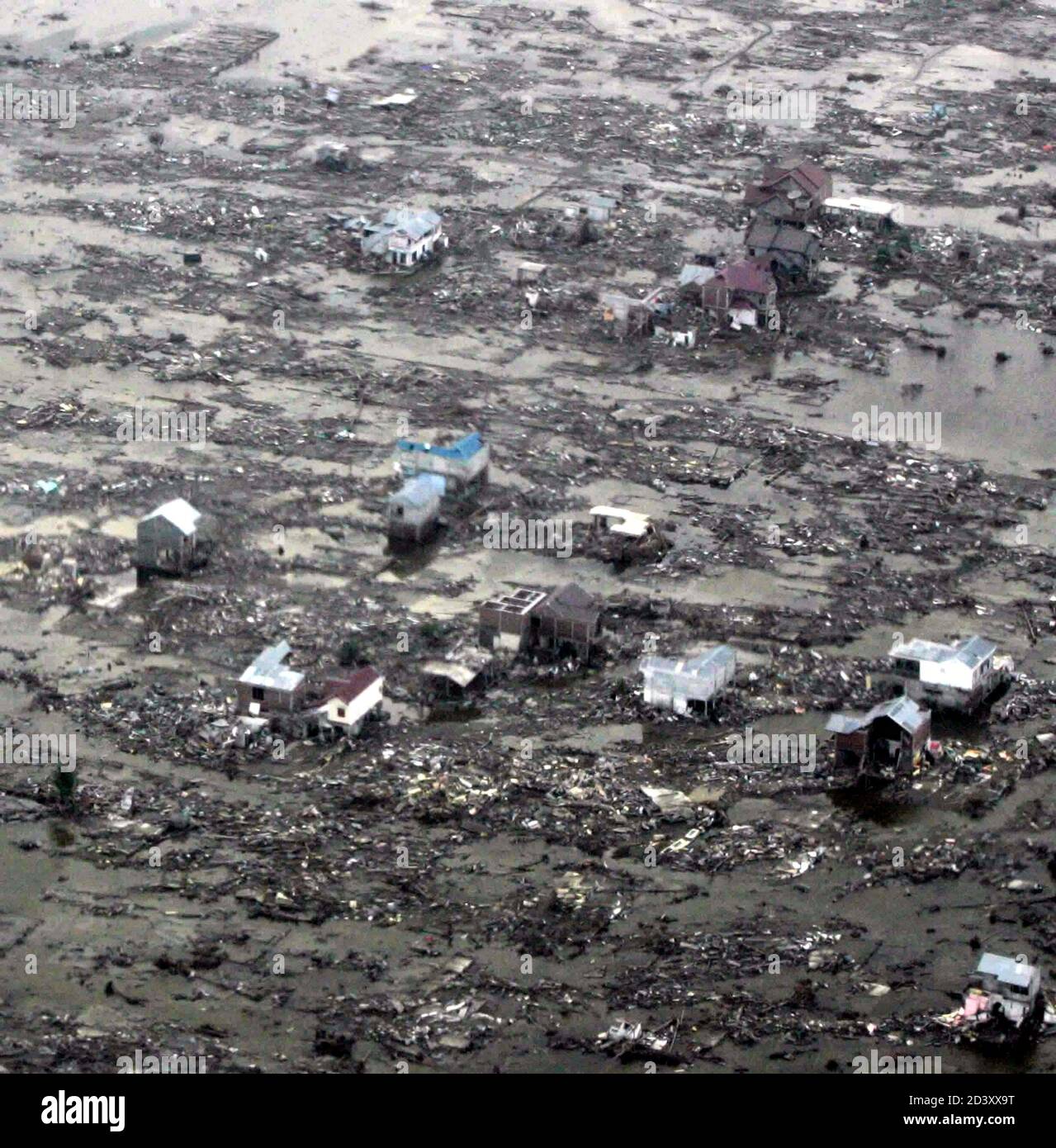 Tsunami water inland hi-res stock photography and images - Alamy