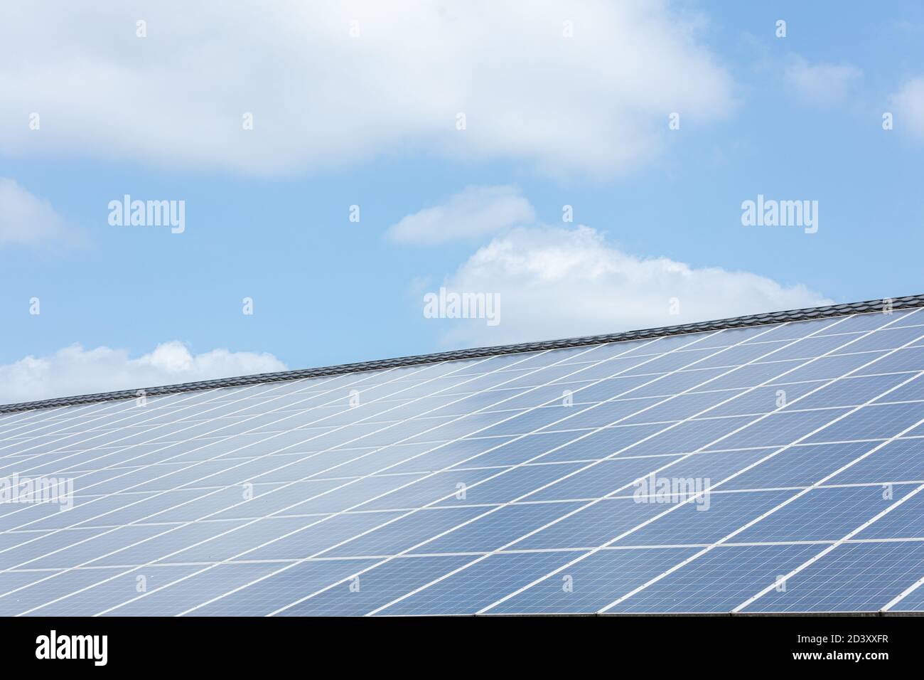 Solar panels photographed up close for green energy Stock Photo - Alamy