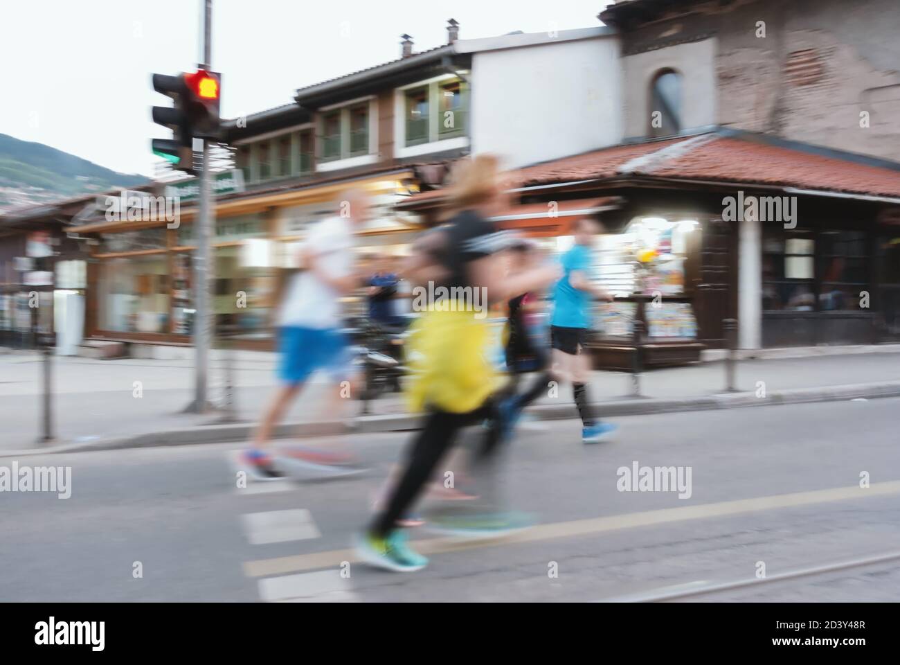 Girl blured motion hi-res stock photography and images - Alamy