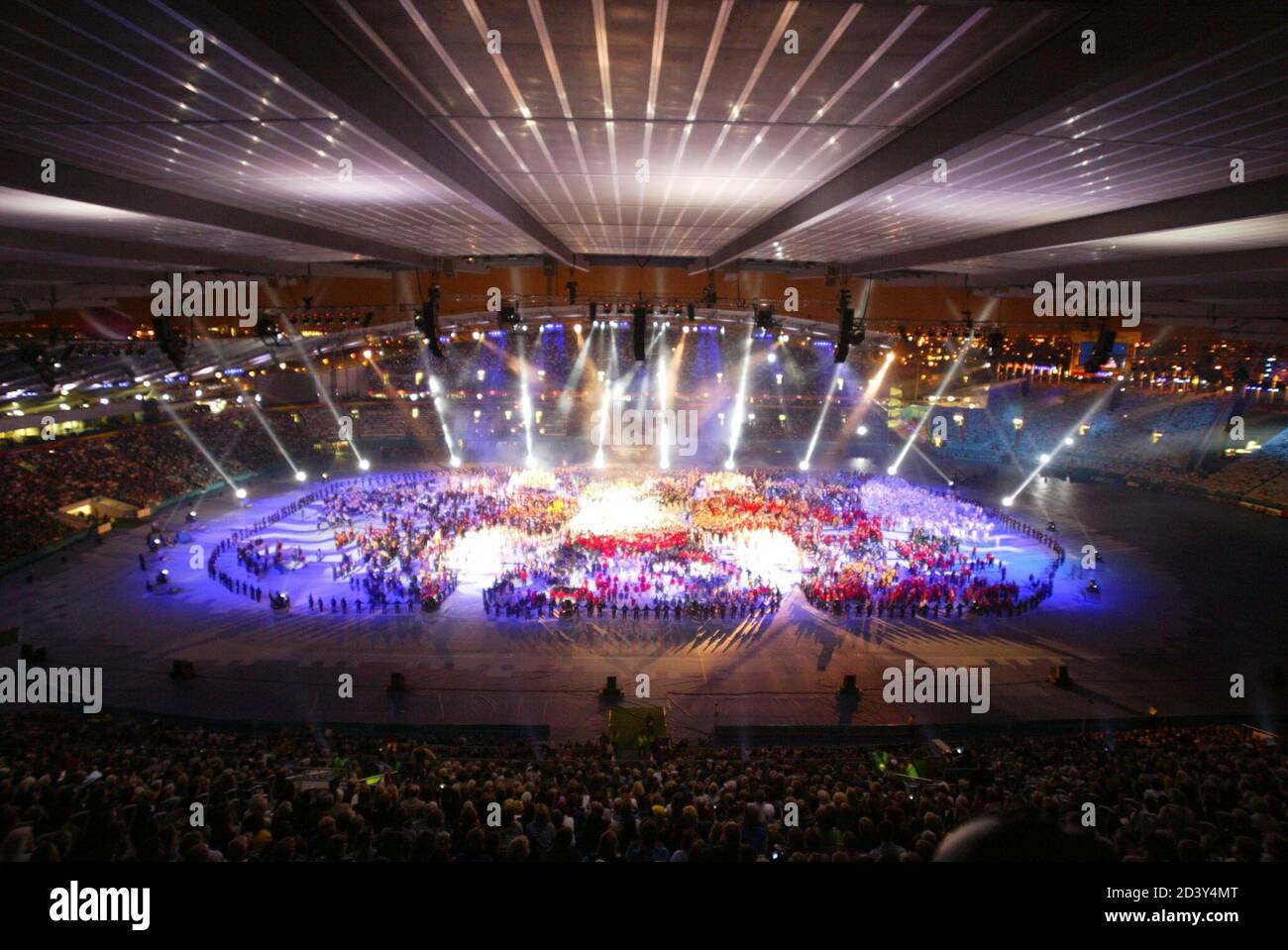 During the opening ceremony at 2002 manchester commonwealth games hi ...
