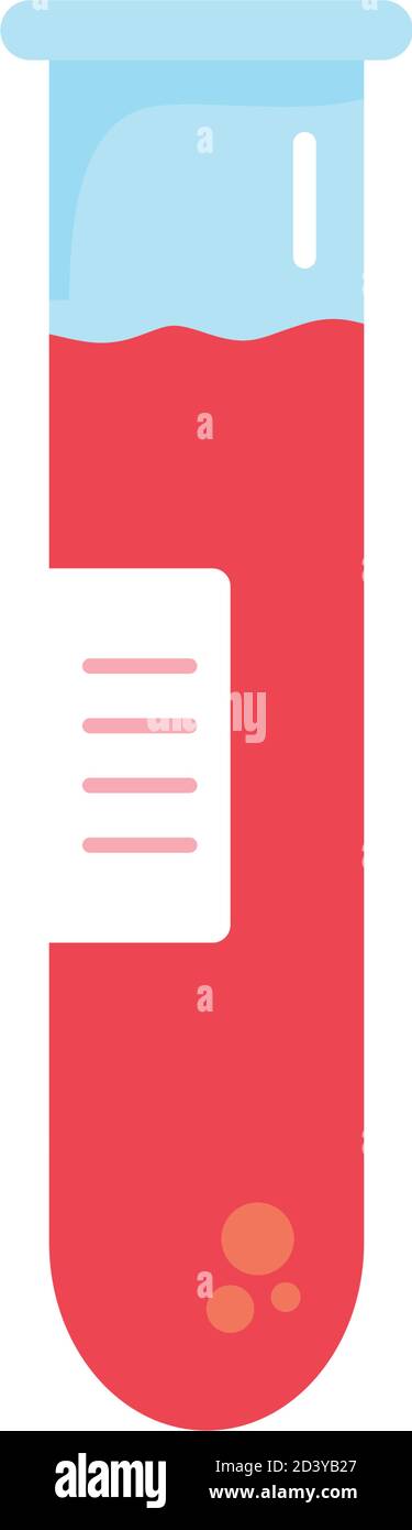lab test tube icon over white background, flat style, vector ...