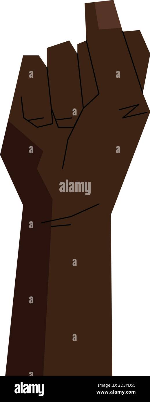 Black lives matter fist hand up design of Protest justice and racism ...
