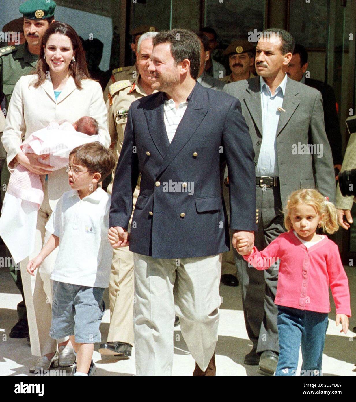 Jordan queen rania with princess iman and princess salma hi-res stock ...