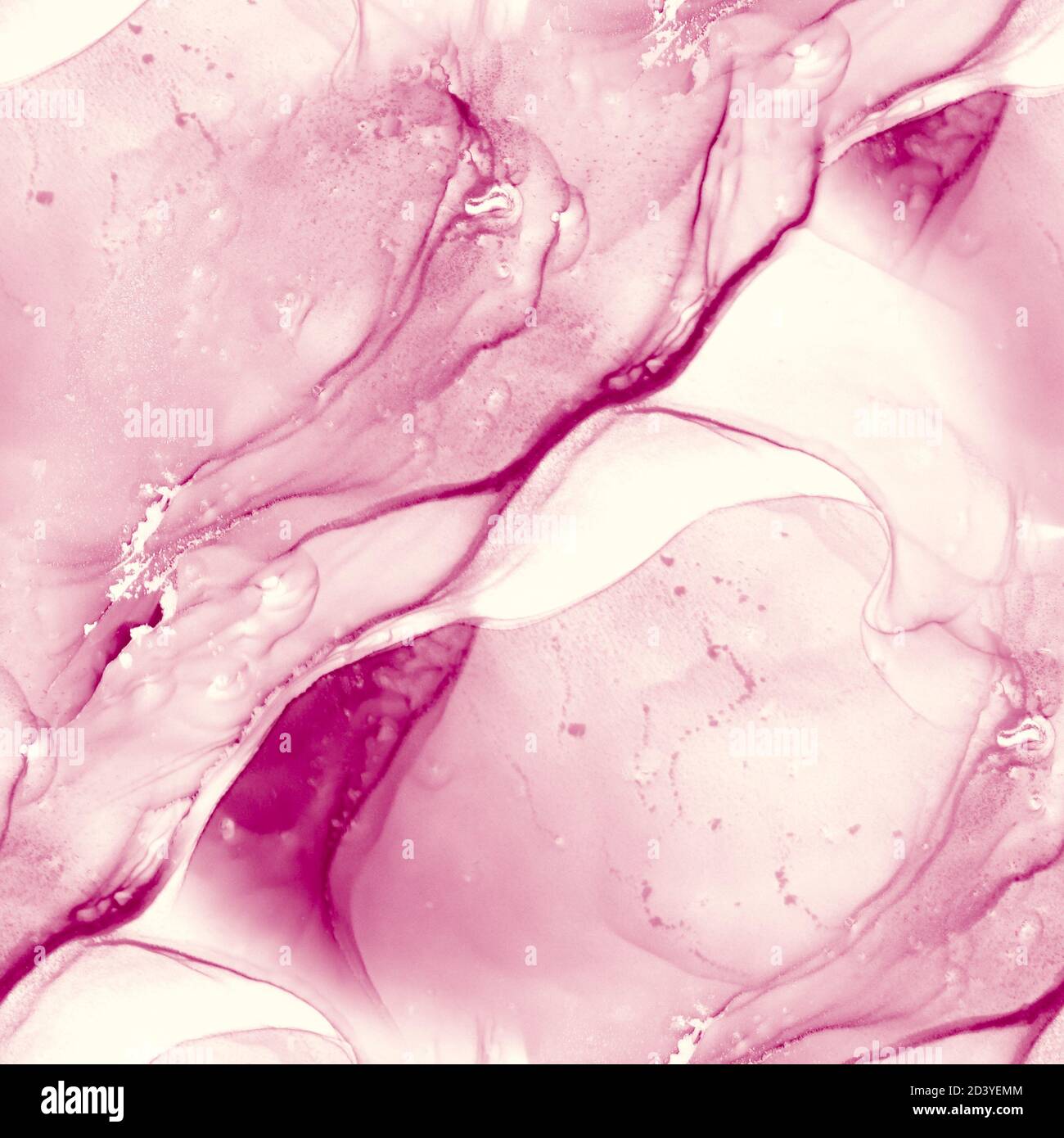 Alcohol ink pink seamless background. Banner for Stock Photo - Alamy