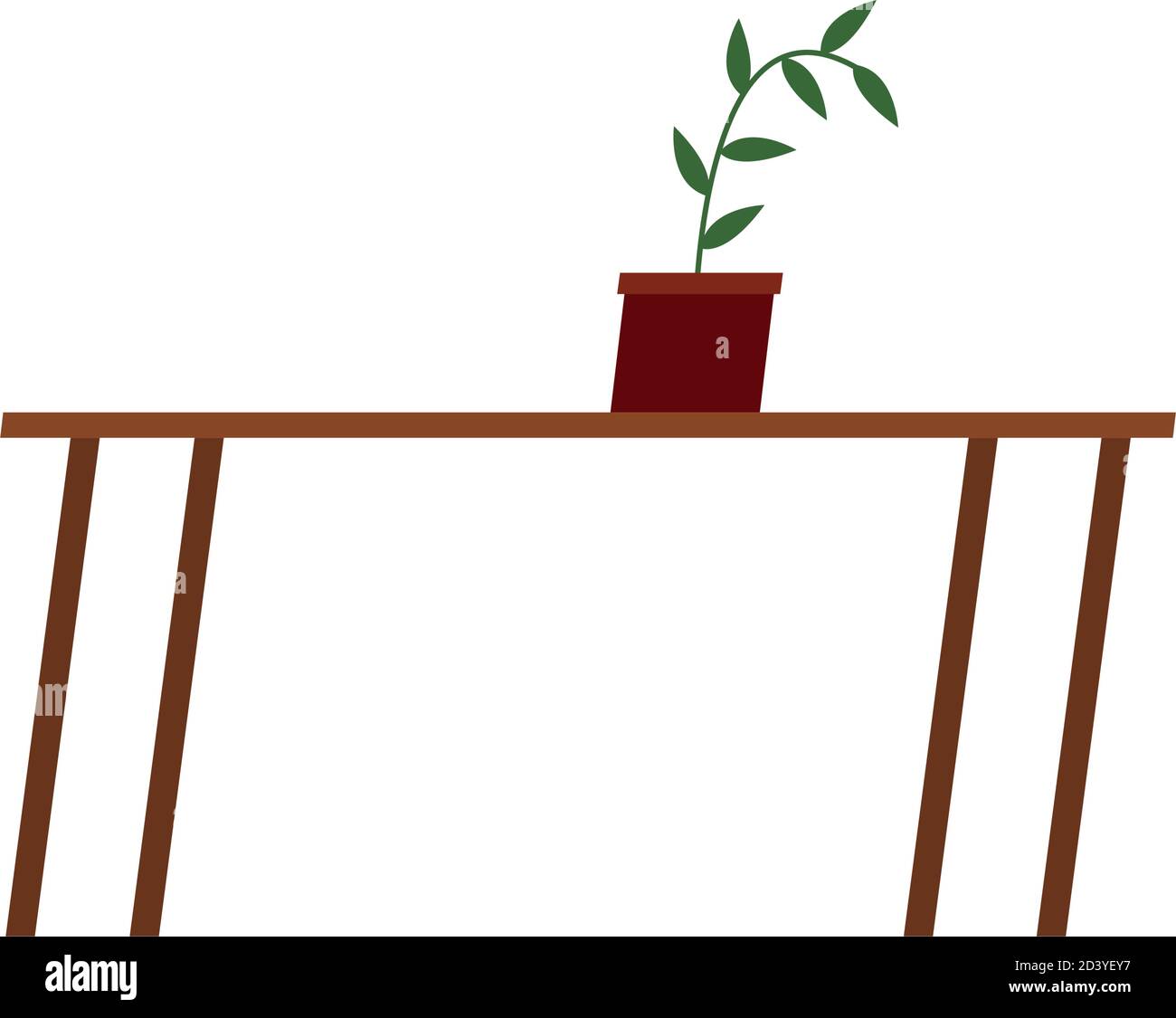 home plant on table design, room and decoration theme Vector ...