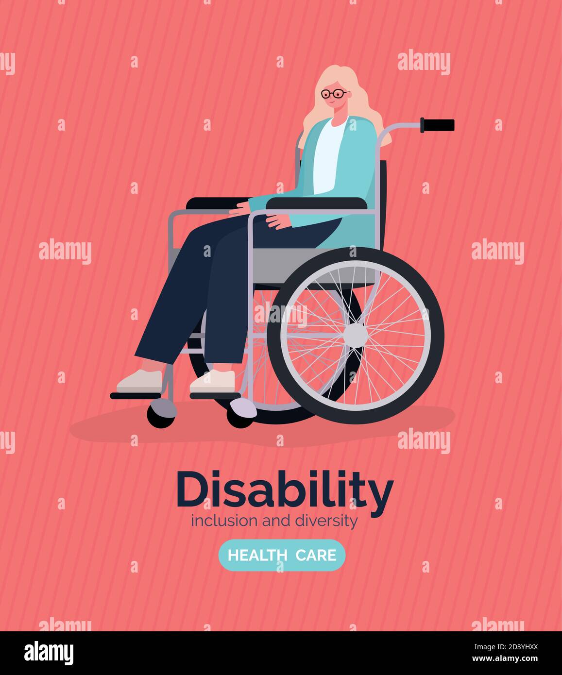 disability woman cartoon on wheelchair vector design Stock Vector Image ...
