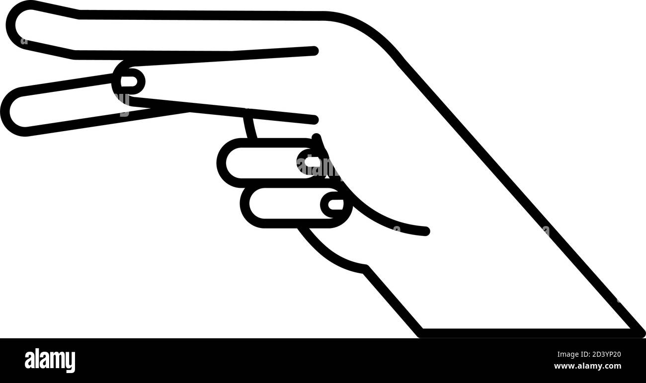 hand sign language p line style icon design of People help and finger ...