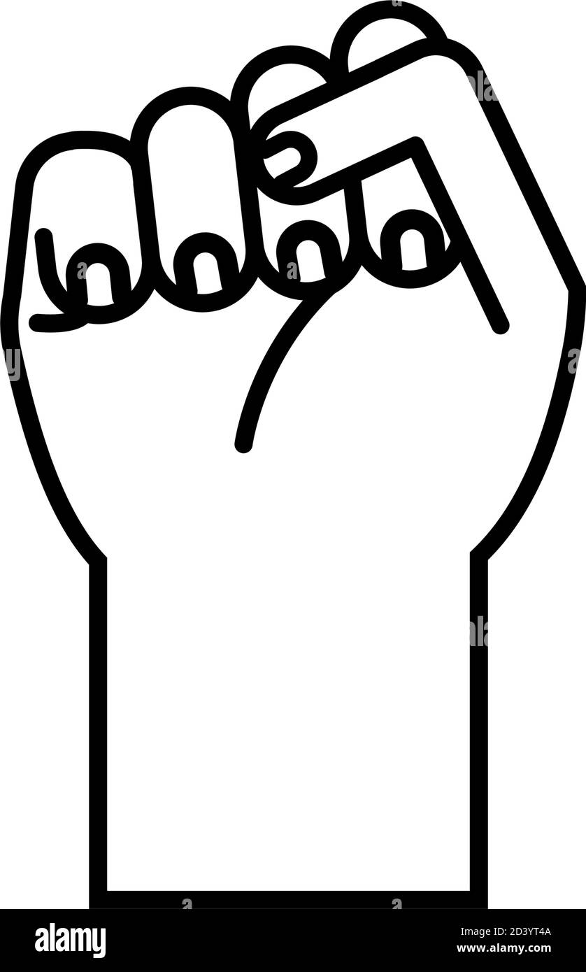 hand sign language s line style icon design of People help and finger ...