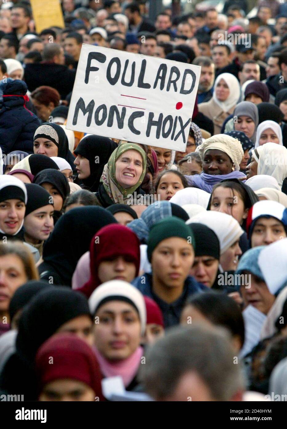 Hijab france protest hi-res stock photography and images - Alamy