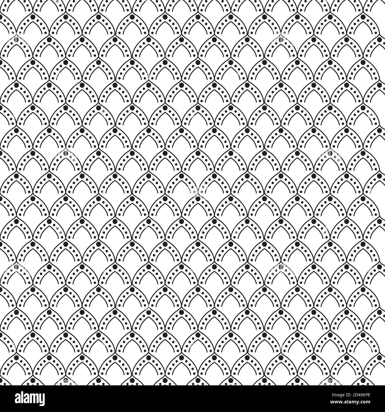 background black and white arch with points pattern vector design Stock ...