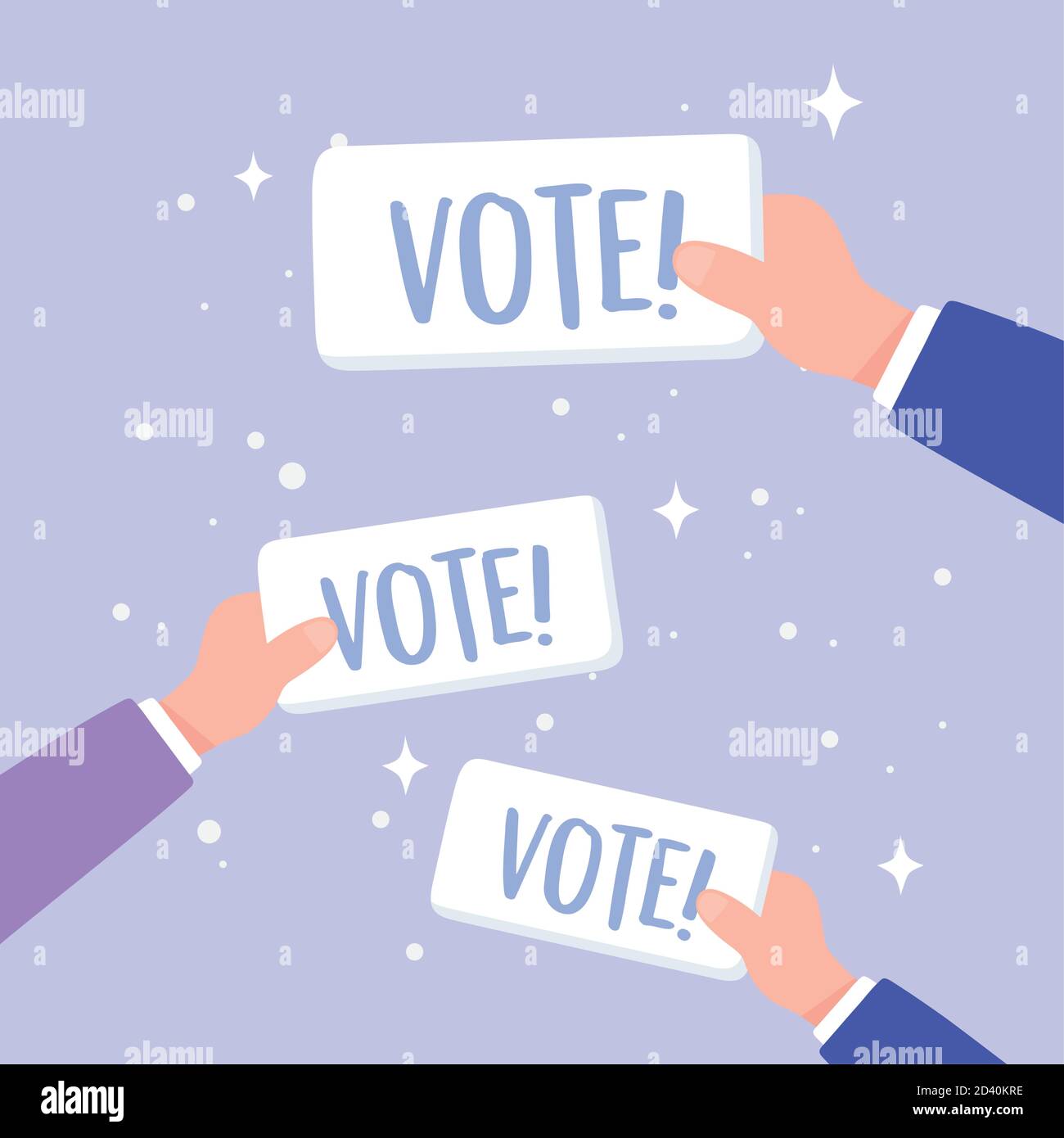 election day, hands with vote ballot campaign vector illustration Stock ...