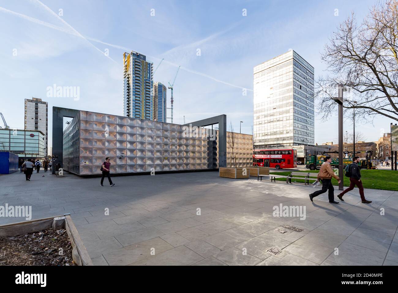 Michael Faraday Memorial Elephant And Castle High Resolution Stock ...