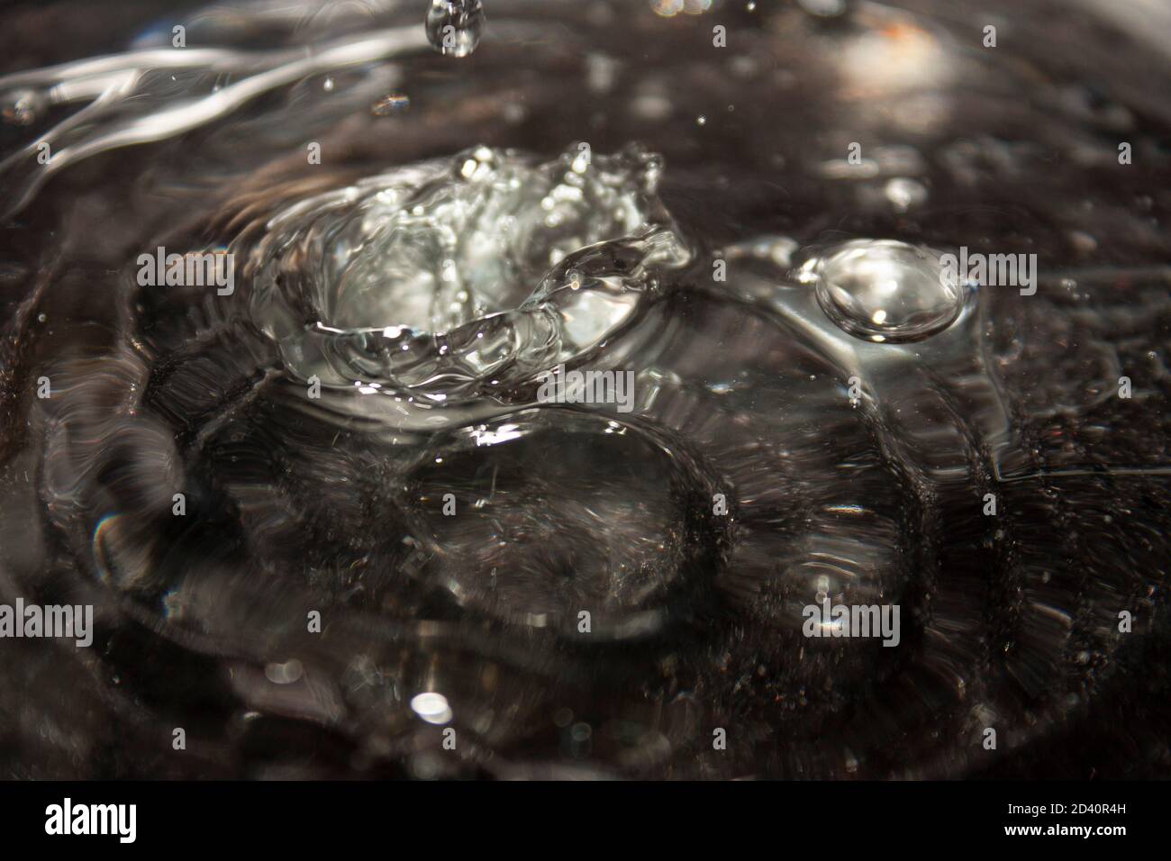 Liquid frozen swell splash in a scene without people in Mexico city ...