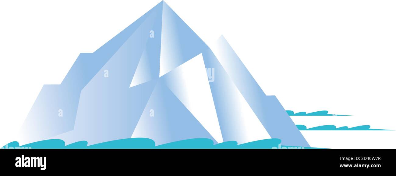 iceberg white design, Water ocean and ice theme Vector illustration ...