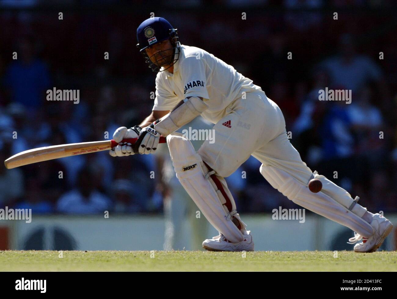 Indias sachin tendulkar hits ball hi-res stock photography and images ...