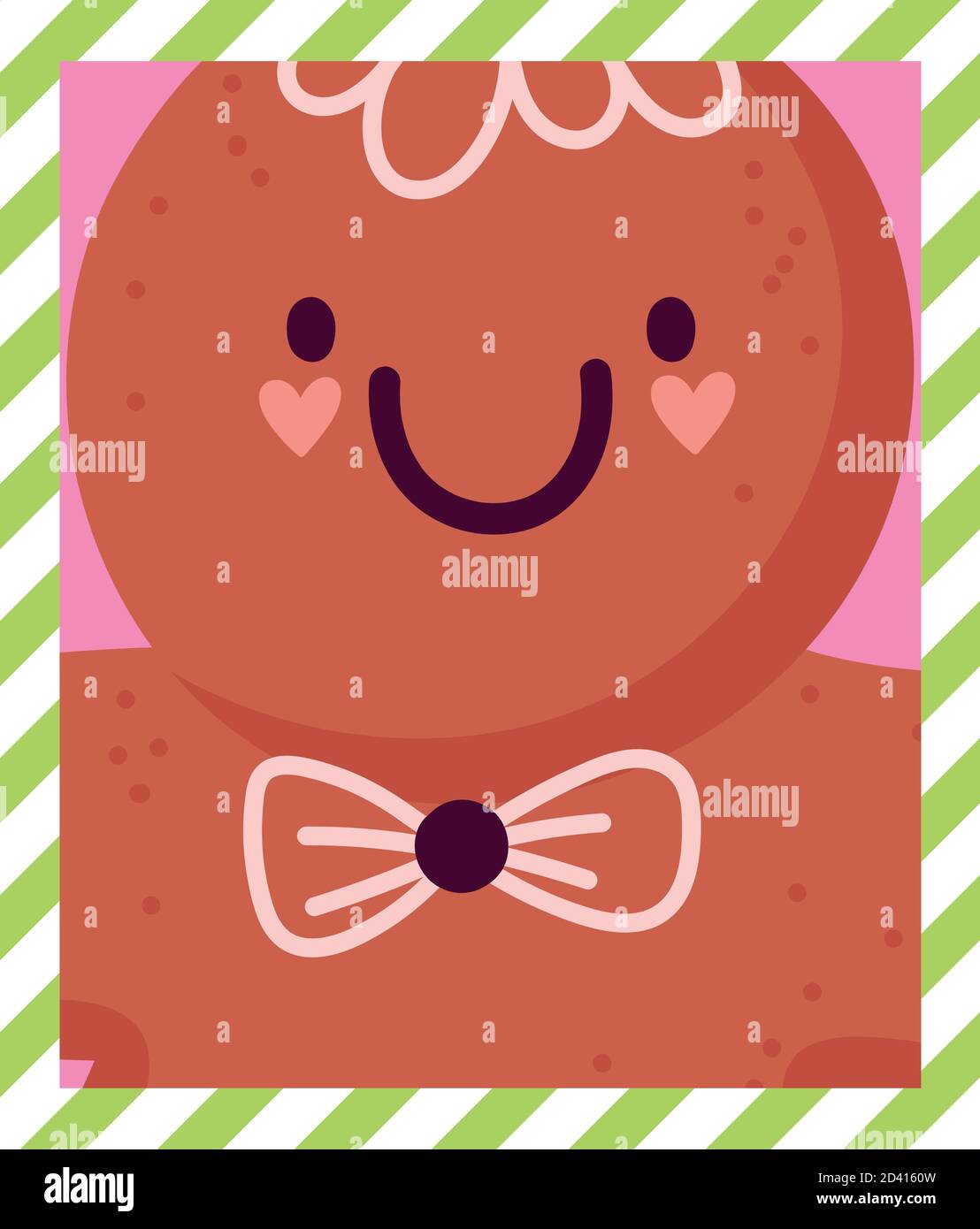 merry christmas, cute gingerbread cookie cartoon celebration card ...