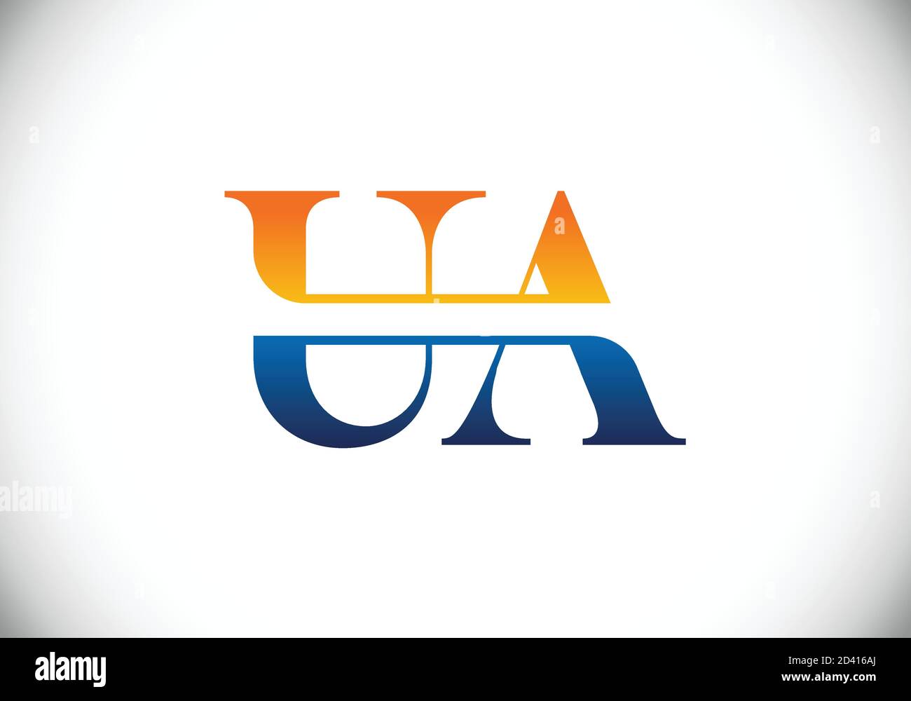 Initial Monogram Letter UA Logo Design Vector Template. Graphic ...