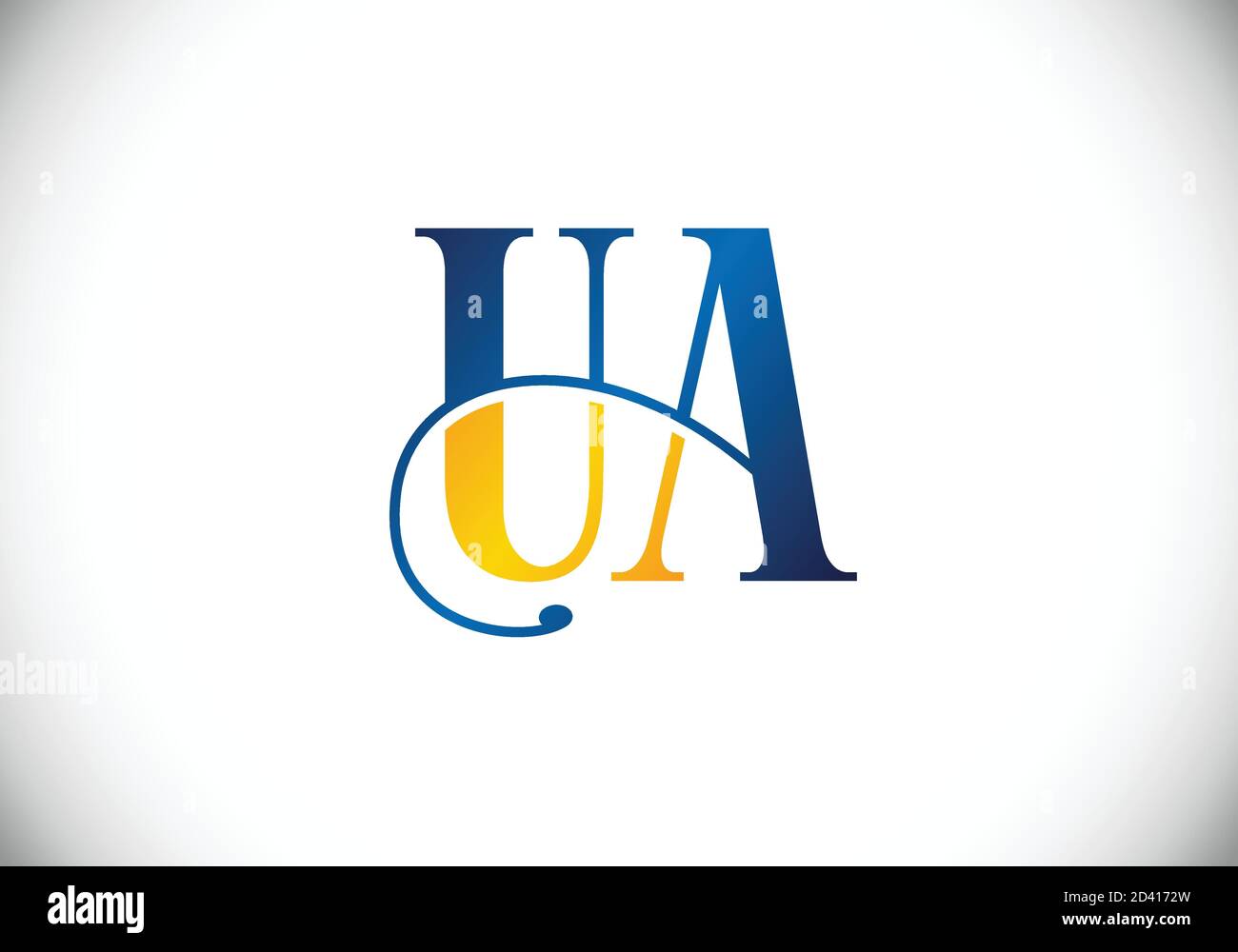Initial Monogram Letter UA Logo Design Vector Template. Graphic ...