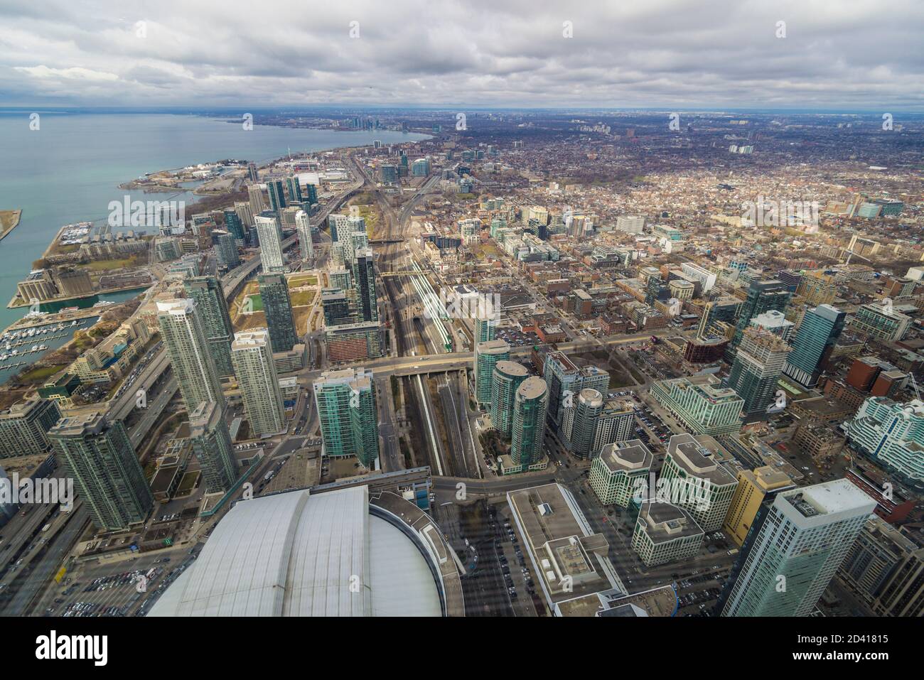 An aerial view of Toronto from CN tower Stock Photo - Alamy