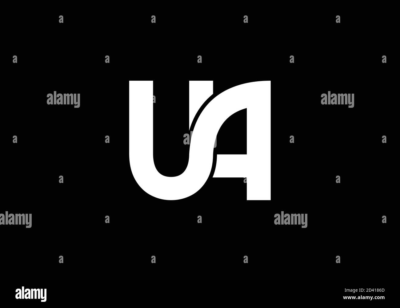 Initial Monogram Letter UA Logo Design Vector Template. Graphic ...