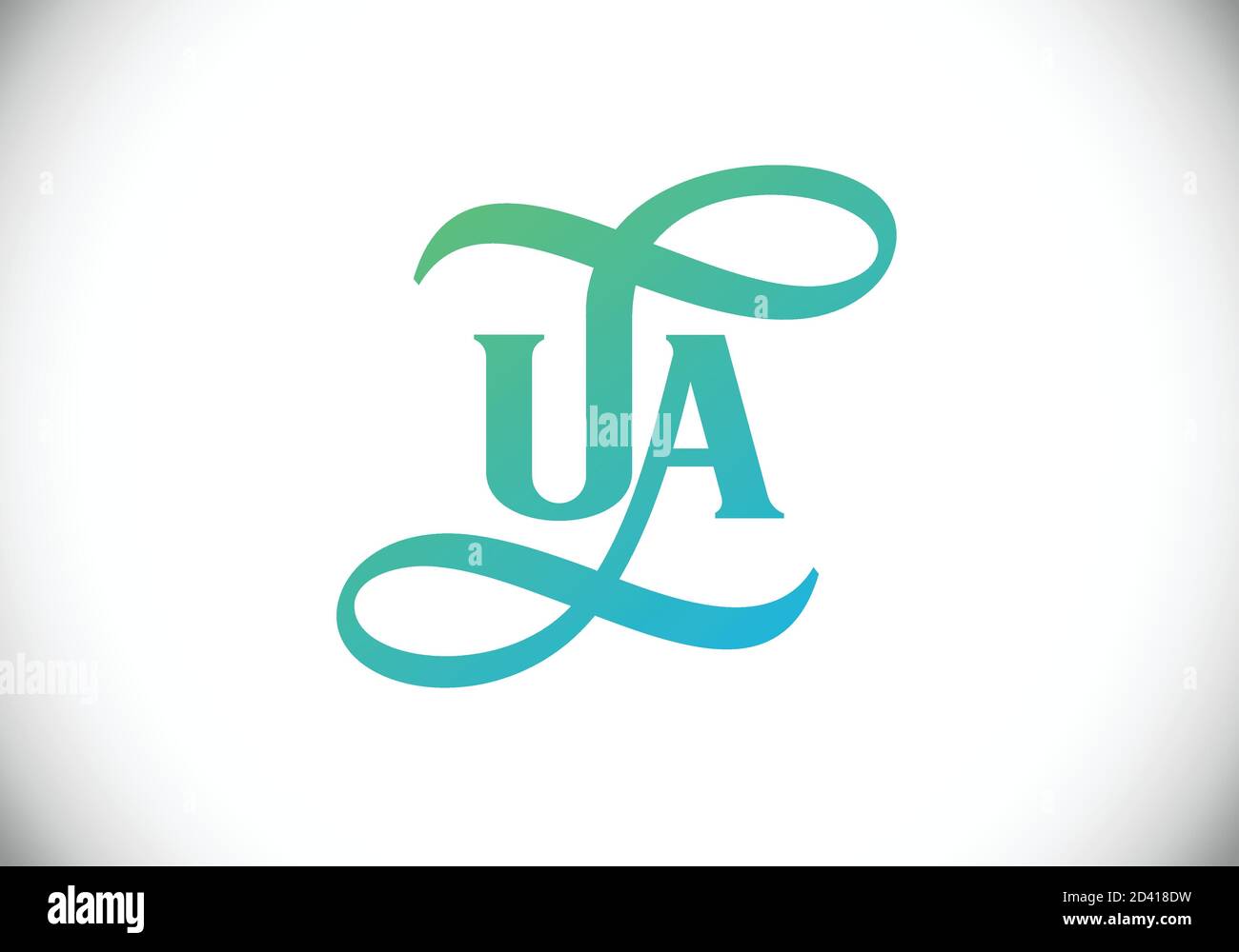 Initial Monogram Letter UA Logo Design Vector Template. Graphic ...