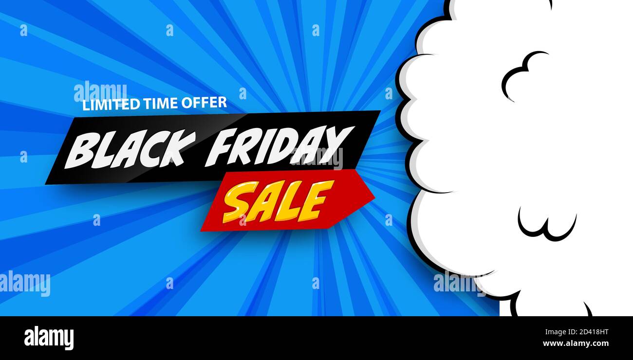 Cartoon puff cloud blue background for text template Stock Vector Image ...