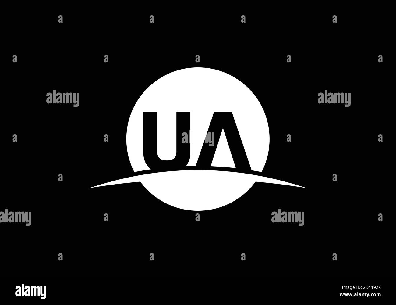 Initial Monogram Letter UA Logo Design Vector Template. Graphic ...