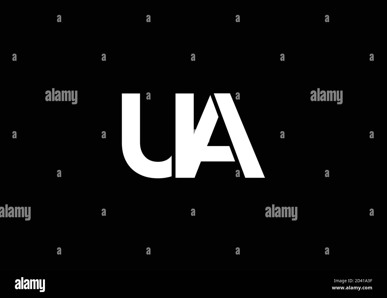 Initial Monogram Letter UA Logo Design Vector Template. Graphic ...